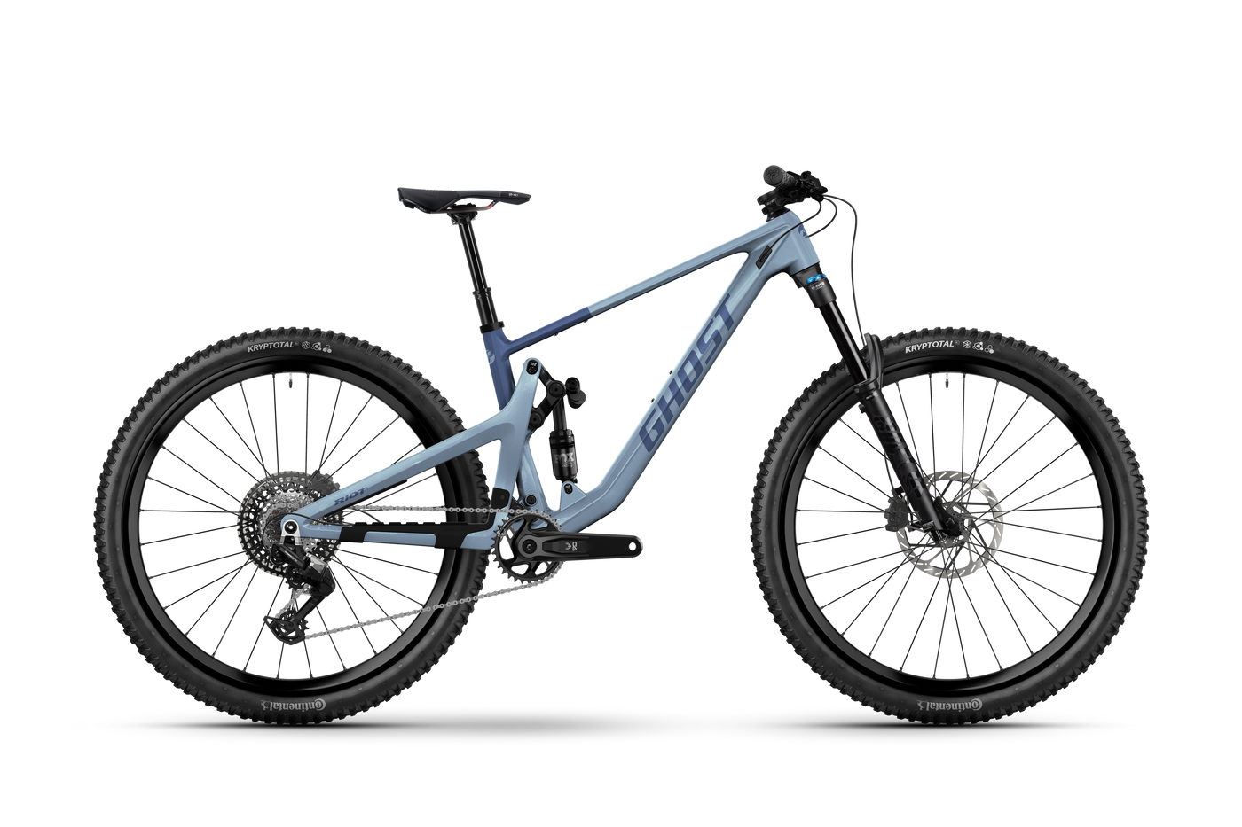 Ghost Riot AM CF Pro Mountain Bike - Ocean Blue/Steel Blue - Glossy ...