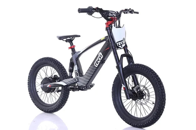 Revvi 18" Plus Kids Electric Balance Bike - Black · The Rolling Fix